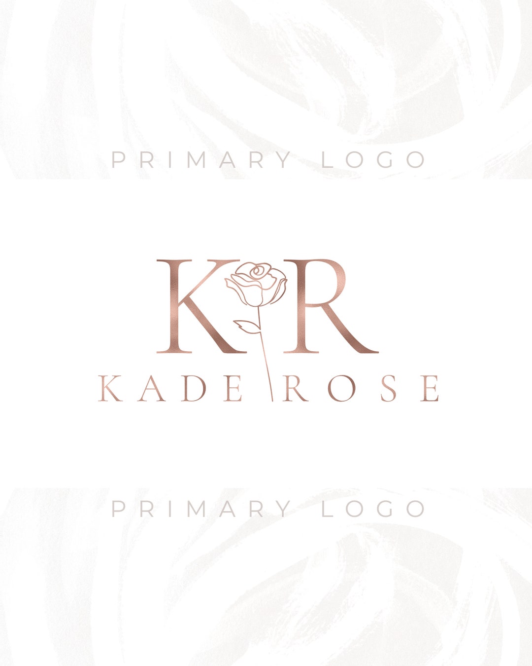 Minimalist Rose Logo, Rose Gold Logo, Rose Initials Logo, Premade Logo ...