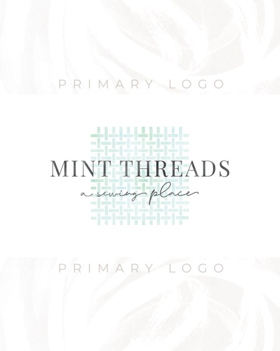 Fabric Logo Stich Logo Sewing Logo Premade Logo Custom | Etsy