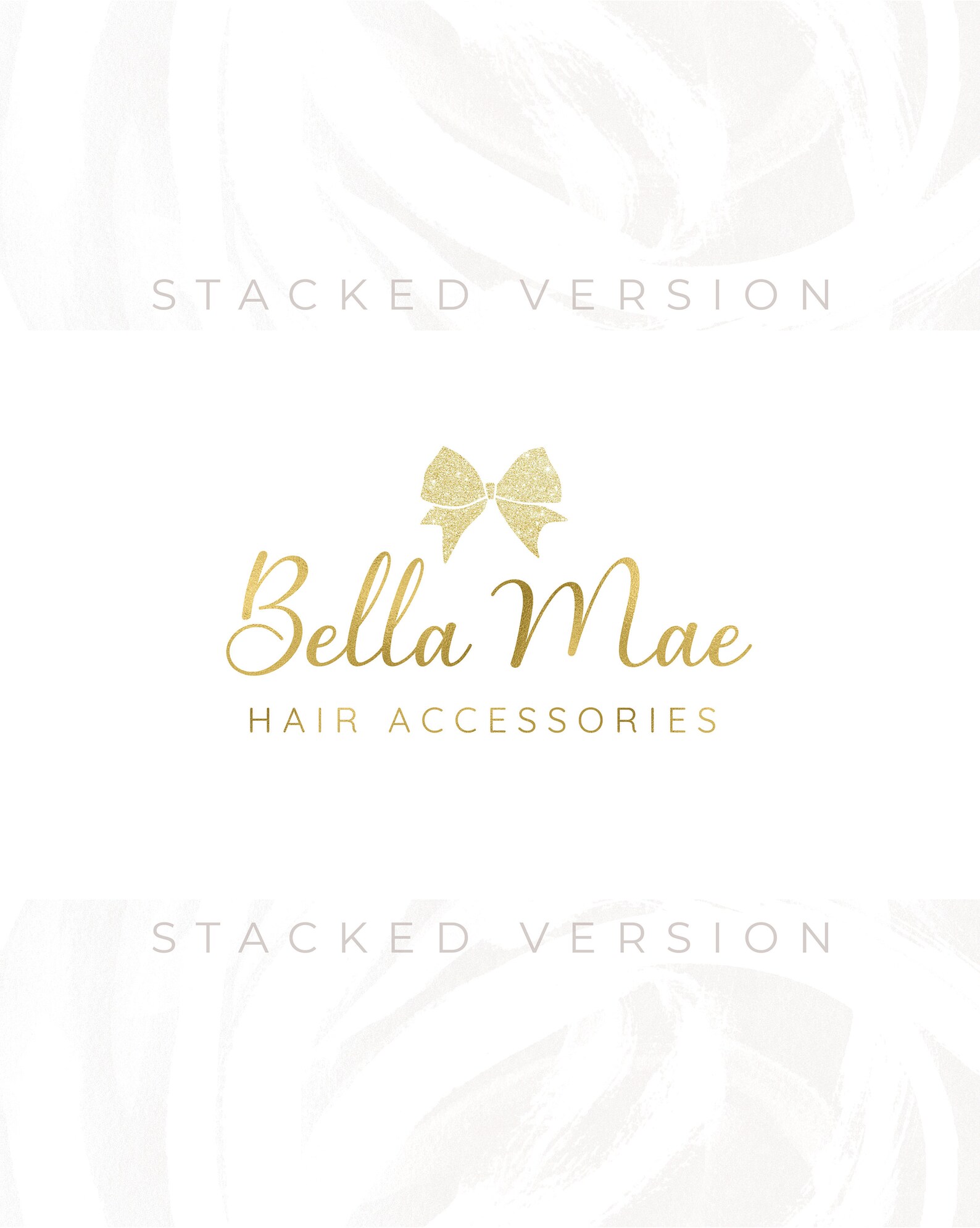 Bow Logo Glitter Bow Logo Gold Logo Premade Logo Custom - Etsy