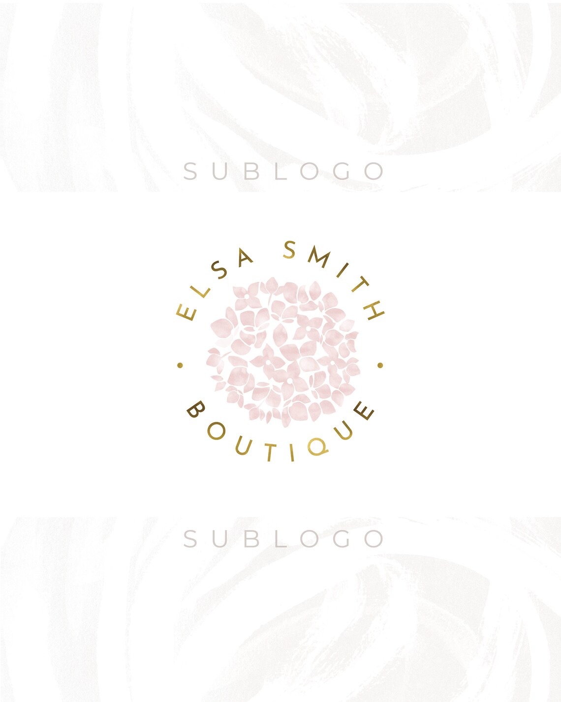 Hydrangea Logo Pink Hydrangea Logo Blue Hydrangea Logo - Etsy