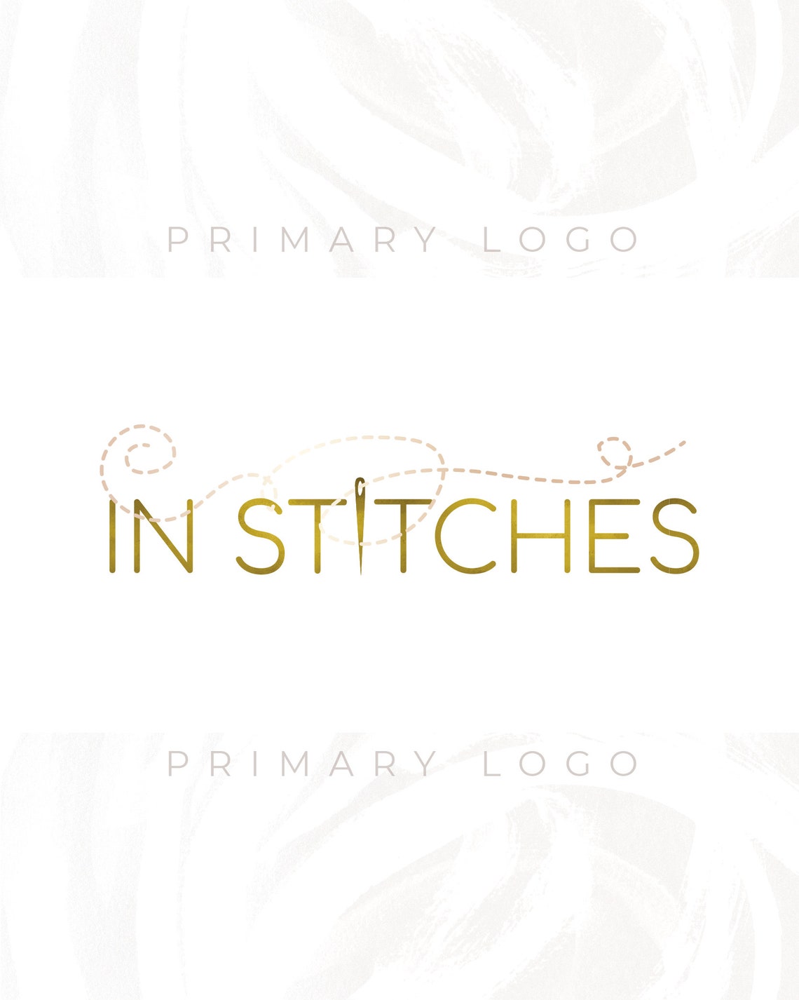 Stitches Logo Needle and Thread Logo Gold Logo Premade | Etsy
