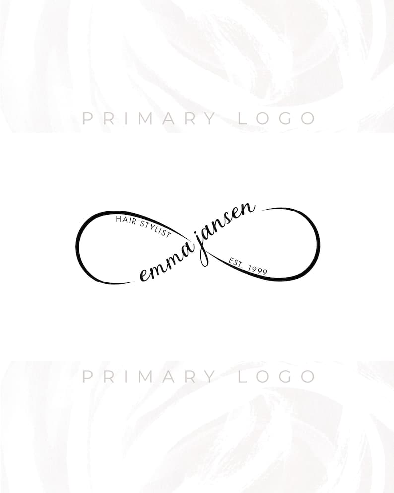 Infinity Sign Logo Infinity Sign and Name Premade Logo - Etsy