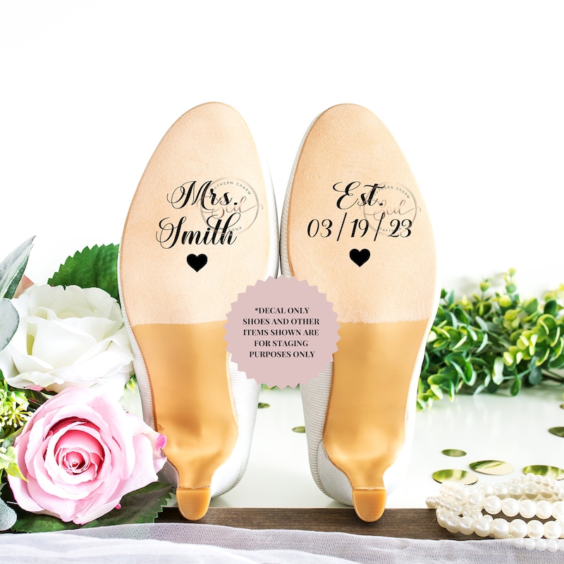 Wedding Shoe Decals - Etsy