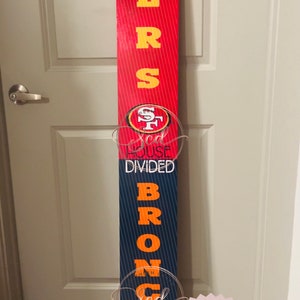 House Divided Porch Sign | Sports Sign | Football Sign | Welcome Sign ...