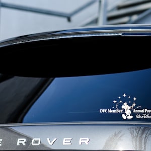 Disney Car Decal | DVC Member | Annual Passholder | Disney Vacation ...