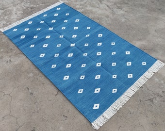 Blue Diamond Rug - Etsy