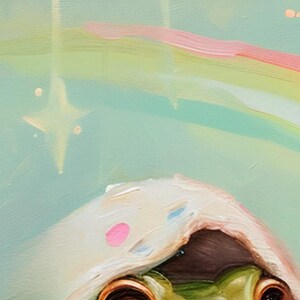 The Rainbow Connection Print - Frog Art, Frog Painting, Pastel ...