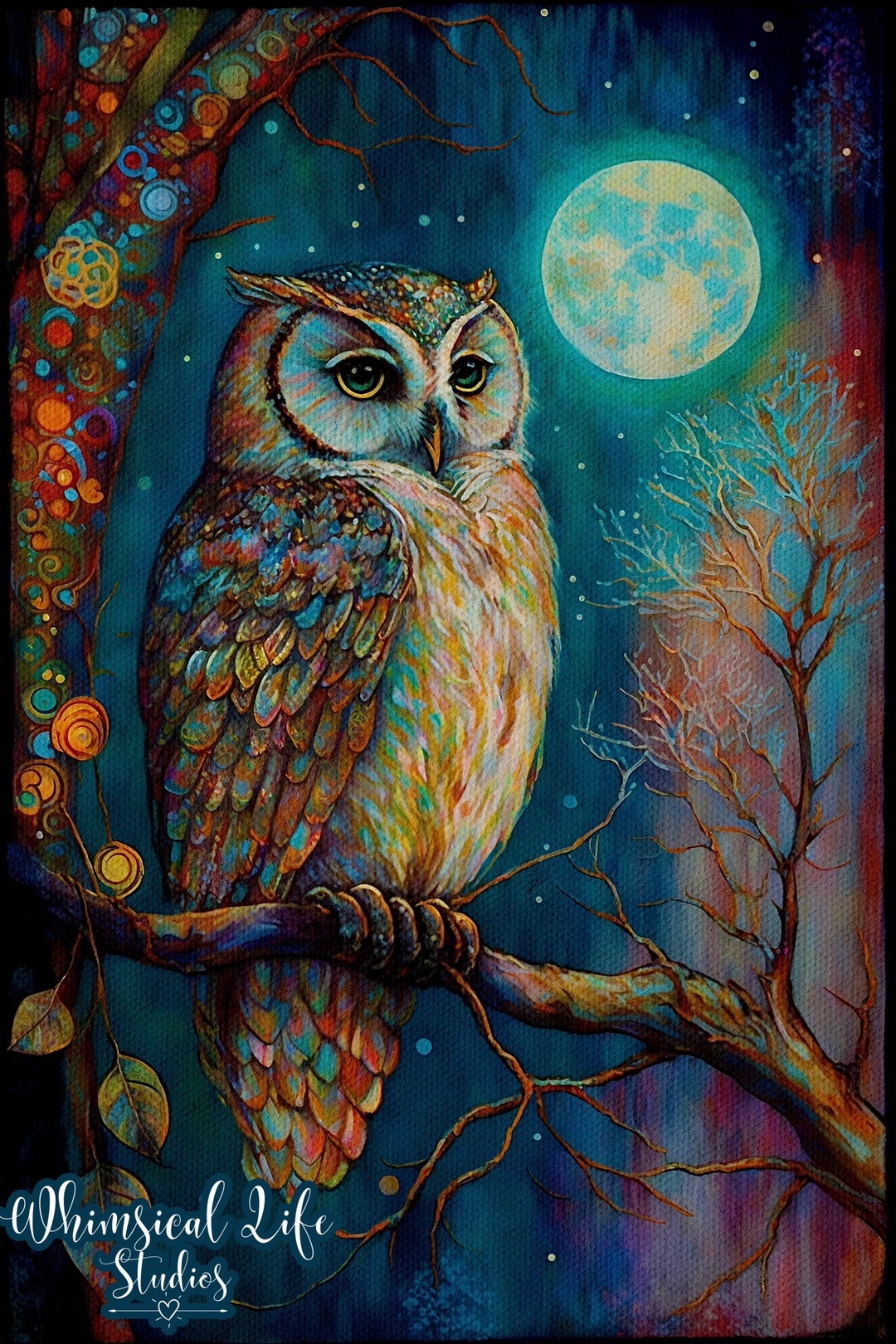 Whimsical Owl 5x7 Altar Print, Direct From Artist, Whimsical Owl Art ...