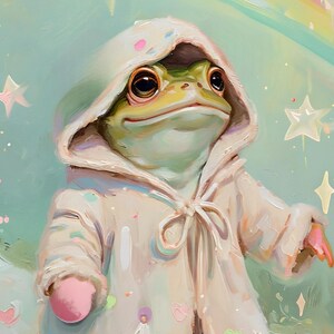 The Rainbow Connection Print - Frog Art, Frog Painting, Pastel ...
