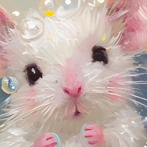 Rubber Duckie Bath Time Mouse, Pastel Aesthetic Series, Whimsical ...