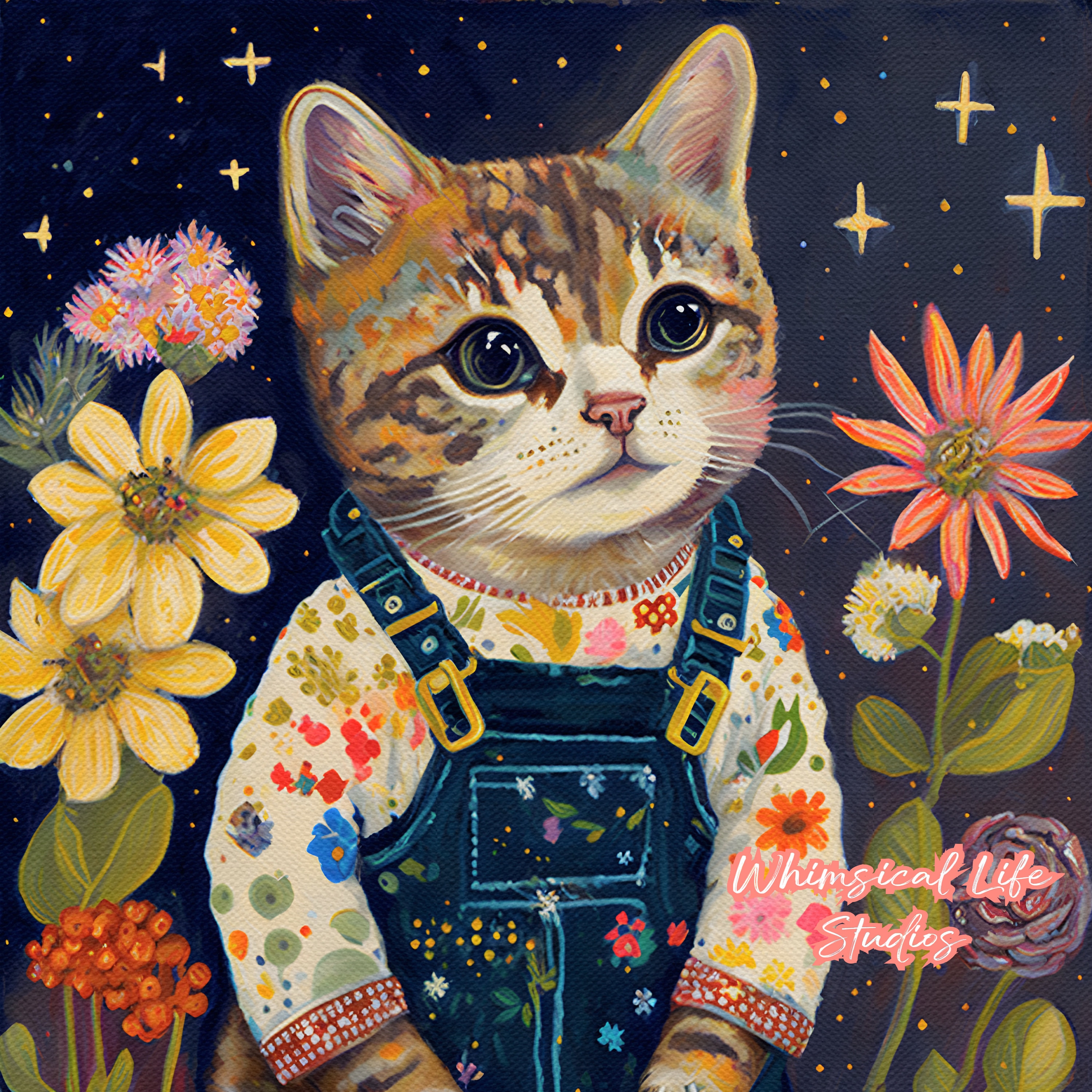 Buy Sweet Olive 5x5 Miniature Print Whimsical Cat Art Cat Painting Cat Decor Cat Theme Gifts Cat Mom Cat Fine Art Cat Lover Cat Lady Online in India Etsy