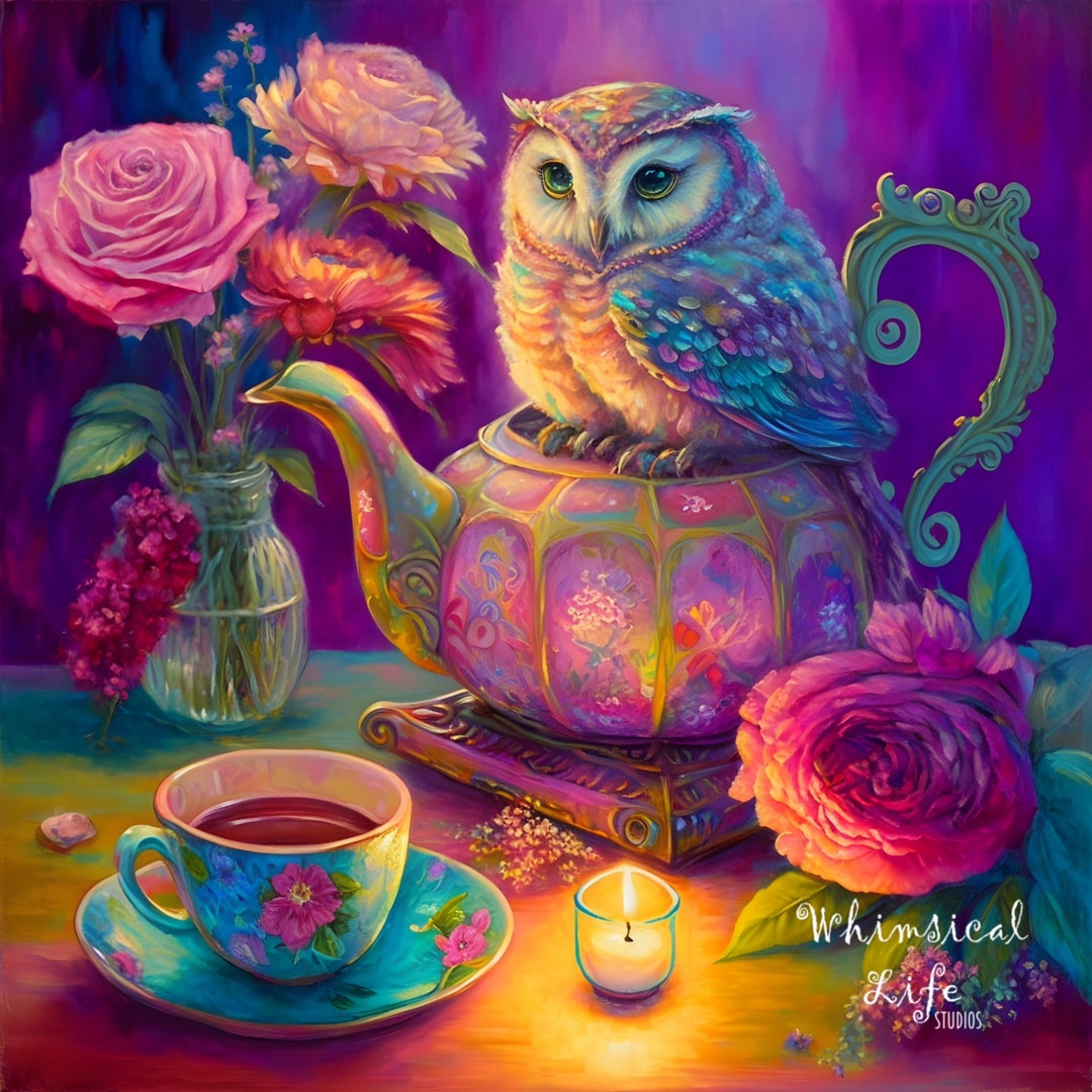 Princess Owl Tea Party Series 8x8 Art Print, Direct From Artist ...
