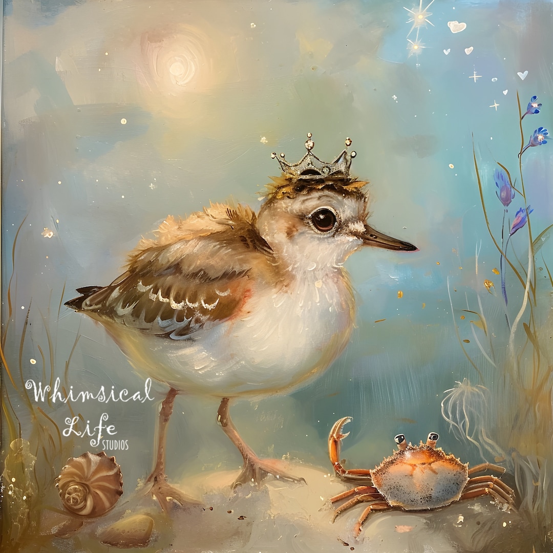King of the Dunes Sandpiper Print, Direct From Artist, Whimsical Bird ...