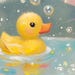 Rubber Duckie Bath Time Mouse, Pastel Aesthetic Series, Whimsical ...