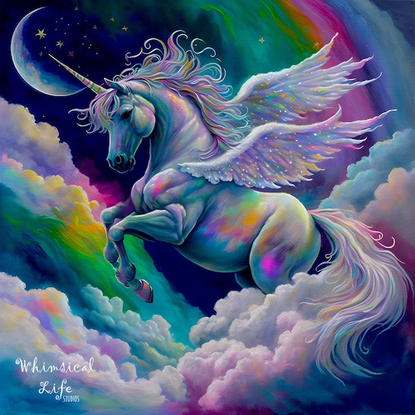 Unicorn Art Print - Etsy
