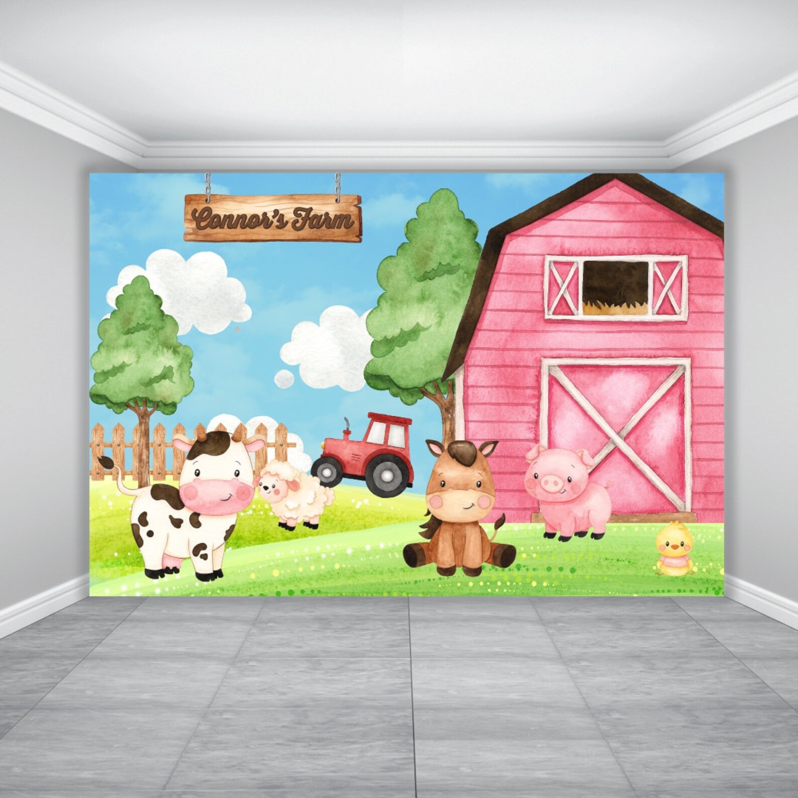 Farm Backdrop Farm Birthday Backdrop Farm Digital Printable - Etsy