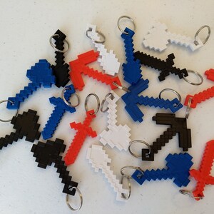 3D Printed Mincraft Keychain - Etsy