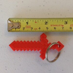 3D Printed Mincraft Keychain - Etsy