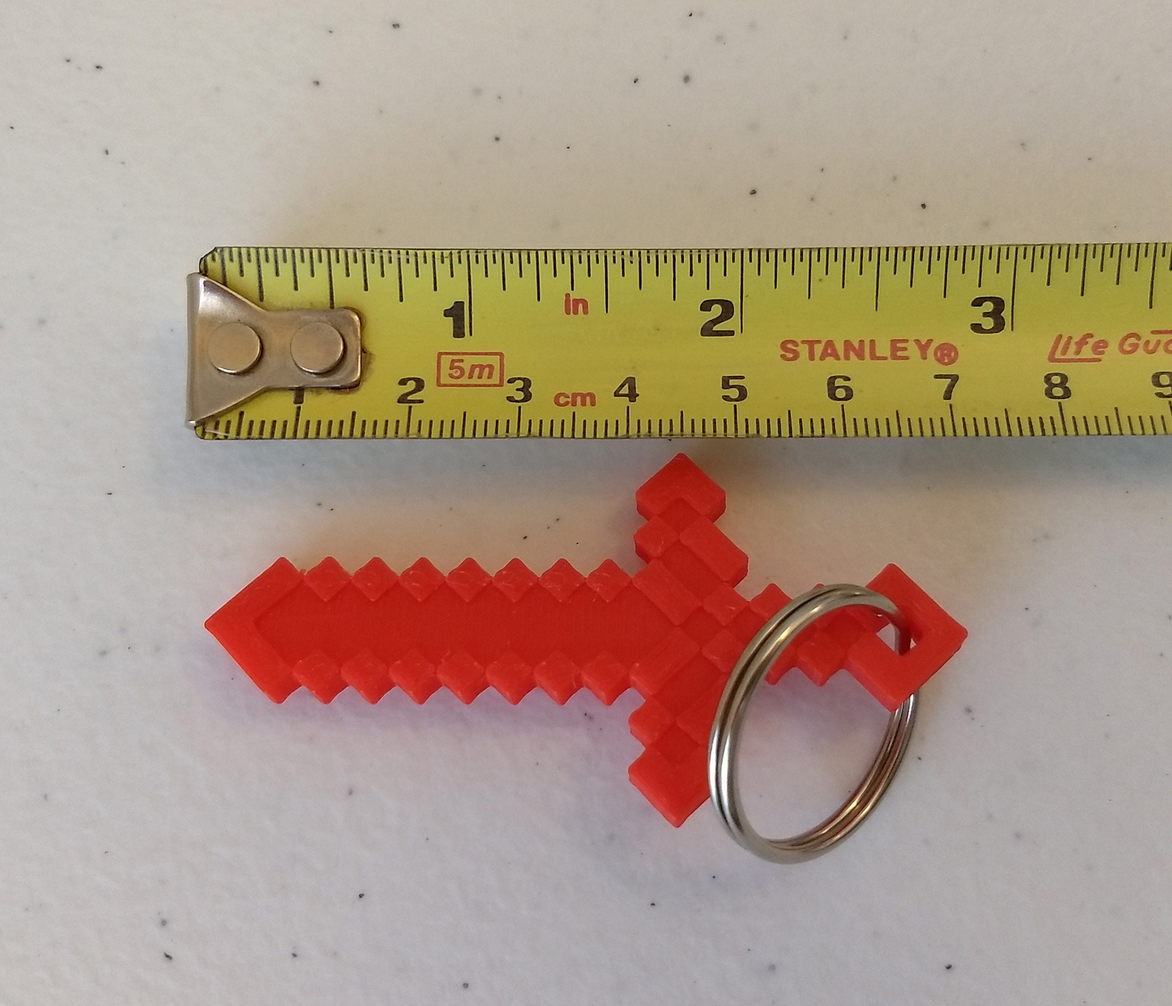 3D Printed Mincraft Keychain - Etsy