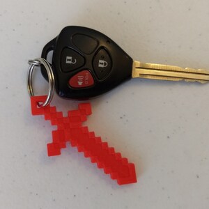 3D Printed Mincraft Keychain - Etsy