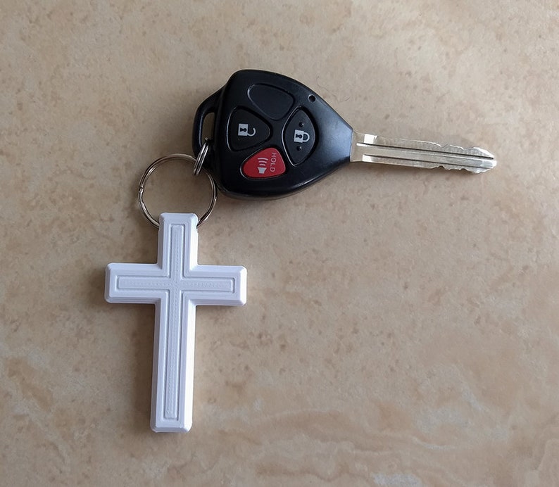 Cross Keychain - 3D Printed - Etsy