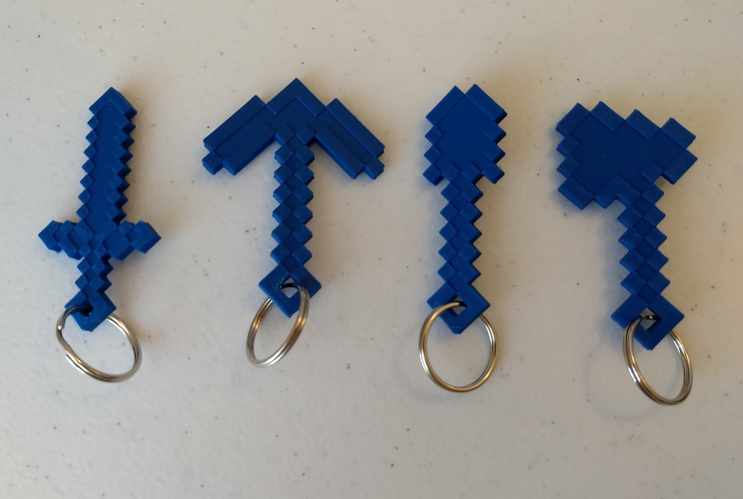 3D Printed Mincraft Keychain - Etsy