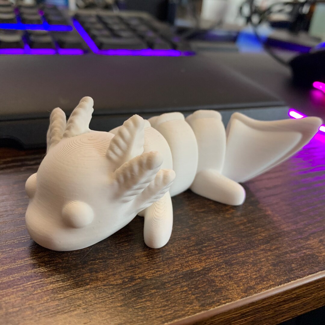3D Printed ARTICULATED Baby AXOLOTL - Etsy