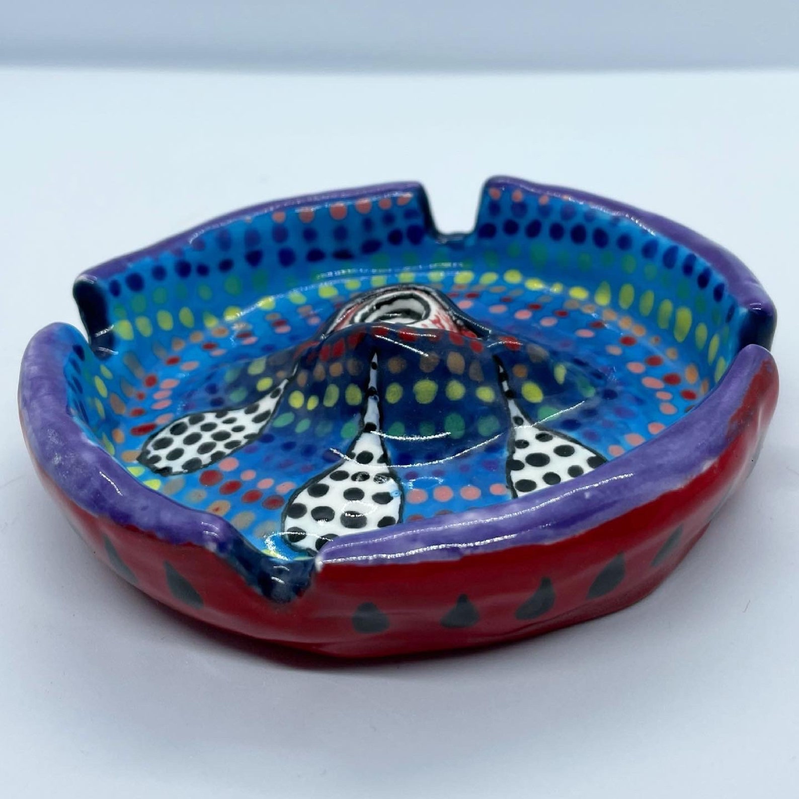 Handmade Ceramic Ashtray Psychedelic - Etsy