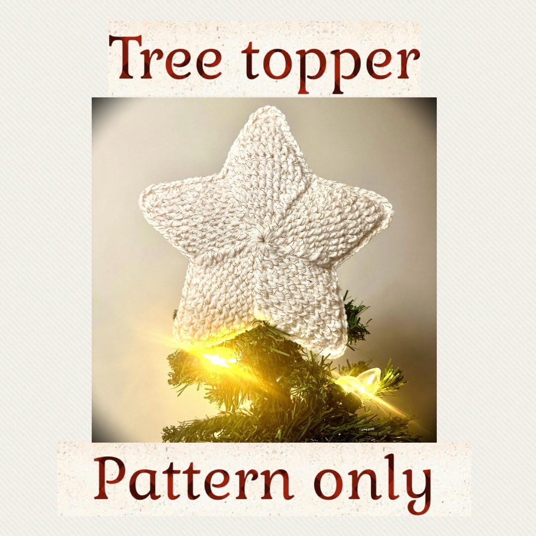 Crochet Star Tree Topper Pattern - Crochet Pattern/ Tree Topper DIY ...