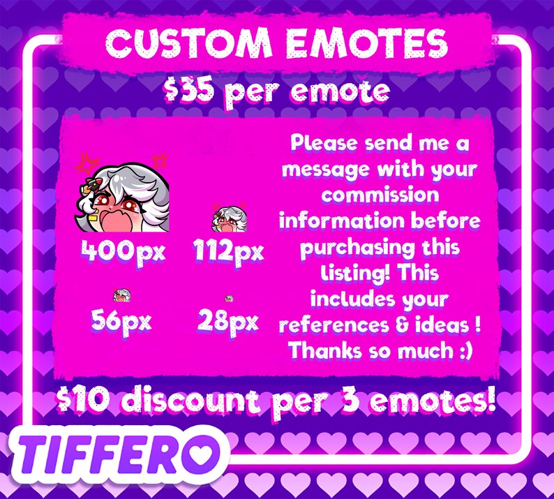 Custom Emotes Commissions Twitch Discord Youtube Stream - Etsy