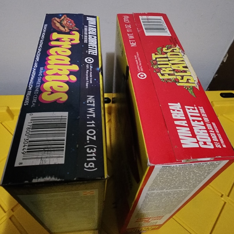1987 Freakies & 1987 Fruit Islands Cereals - Etsy