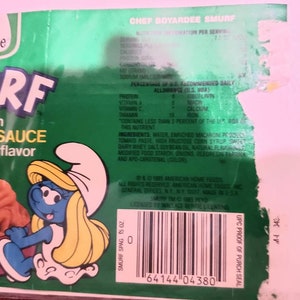 1985 Chef Boyardee Smurf Can Wrapper - Etsy