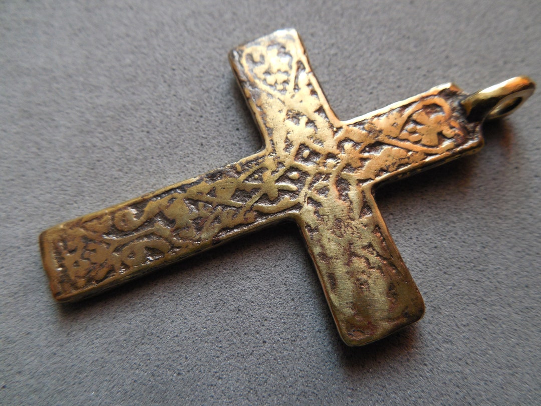 Medieval Double-sided Bronze Protective Cross, 15-16 Th Century AD ...