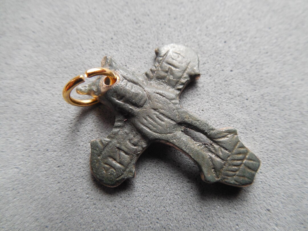 Viking Bronze Ancient Crucifixion Cross With Losses, Original ...