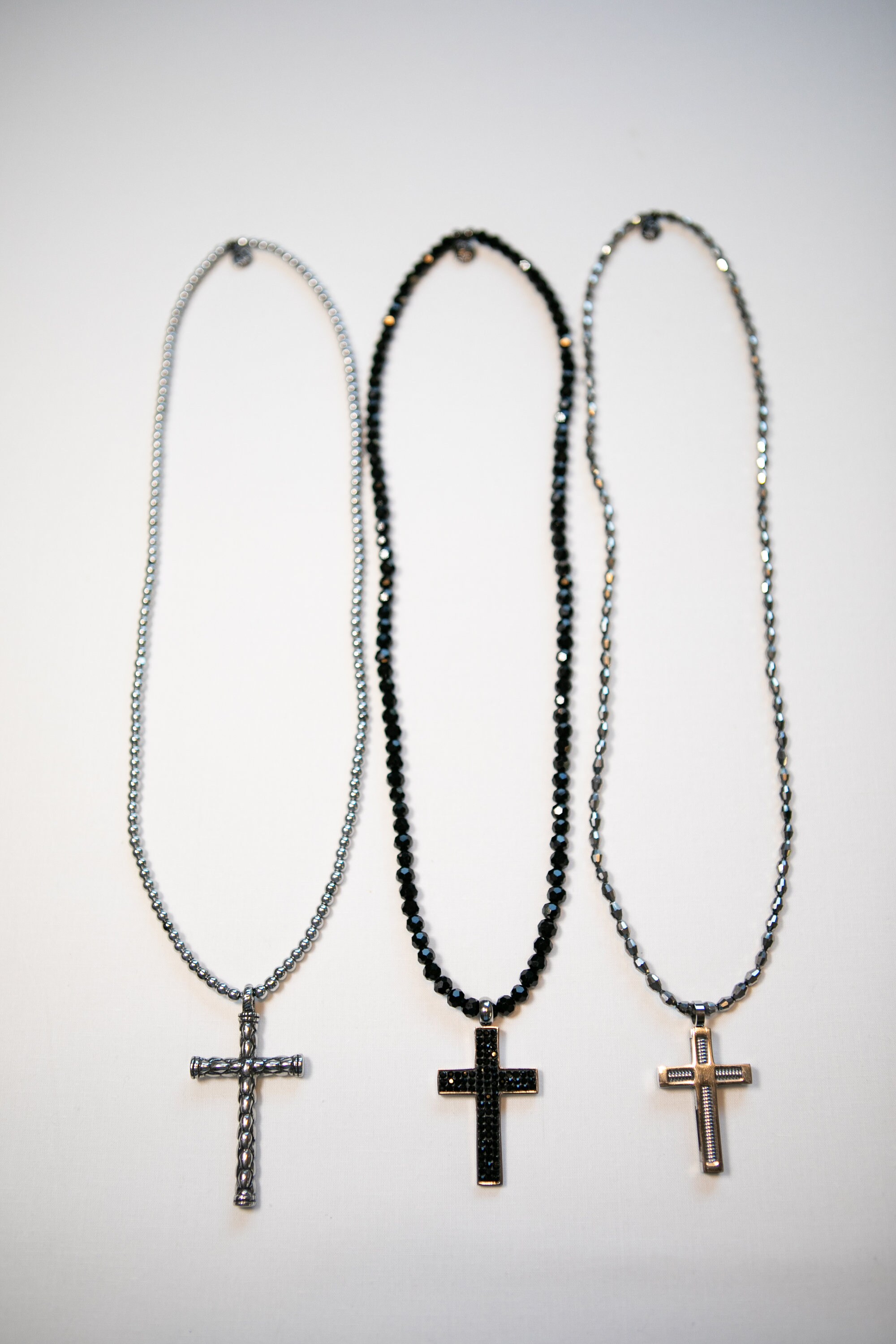 D.humility Chain Small Chrome Bead With Cross Pendant - Etsy