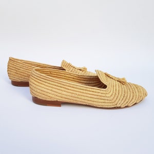 Raffia Shoes Handmade Loafer Summer Shoes Moroccan Shoes High End ...