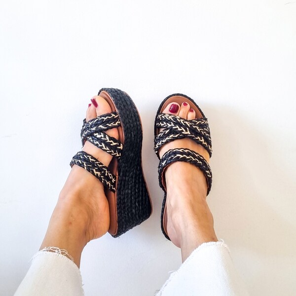 Raffia Sandals - Etsy