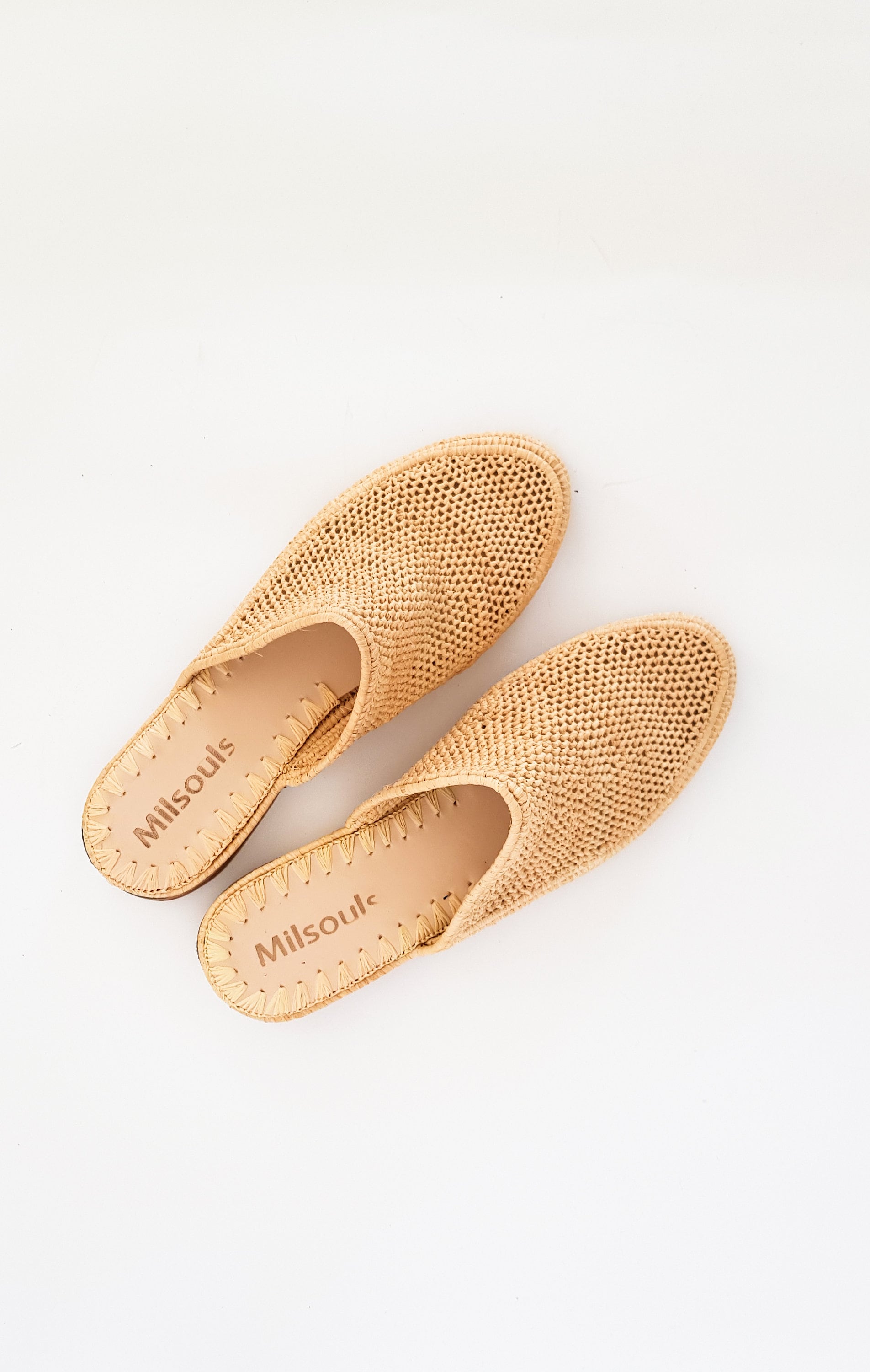 Raffia Shoes Handmade Slippers Summer Mules Moroccan Shoes Raphia Flats ...