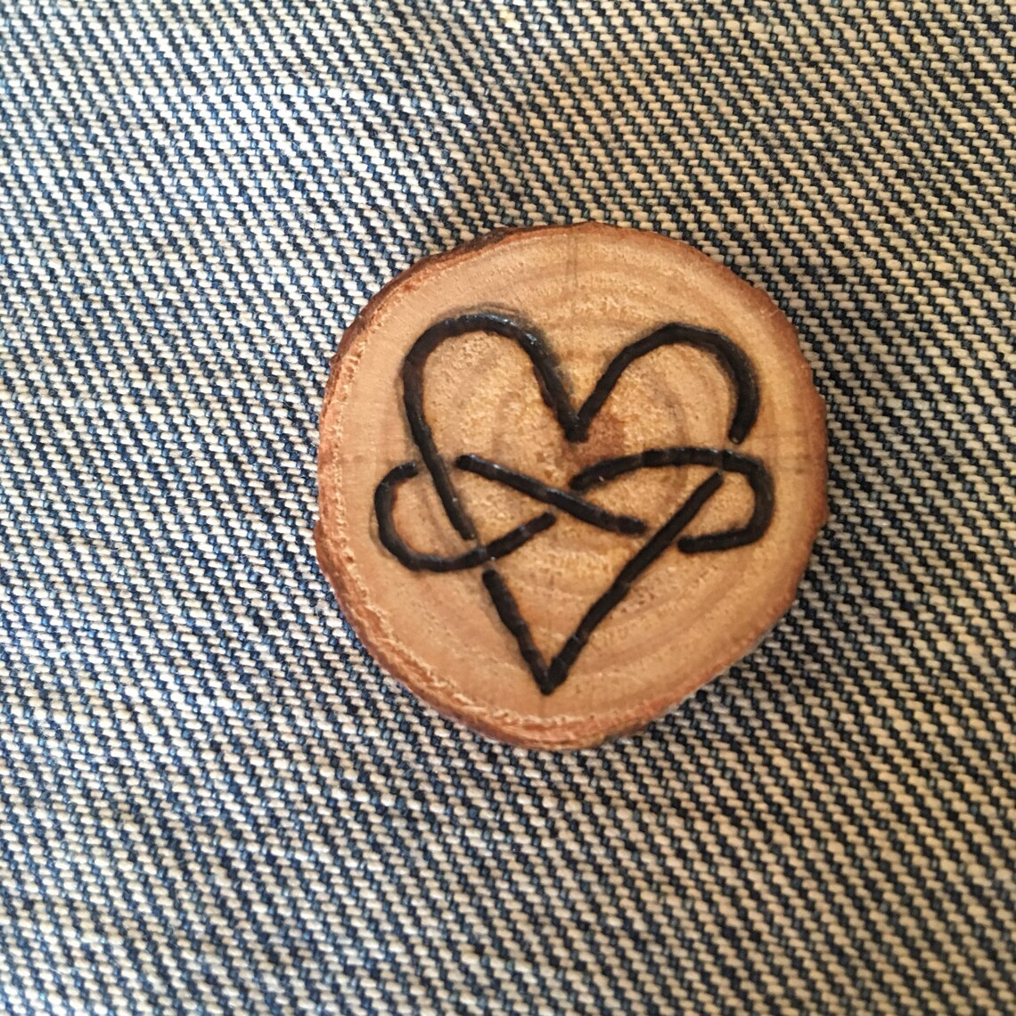 Polyamorous Symbol Wooden Pin/badge | Etsy