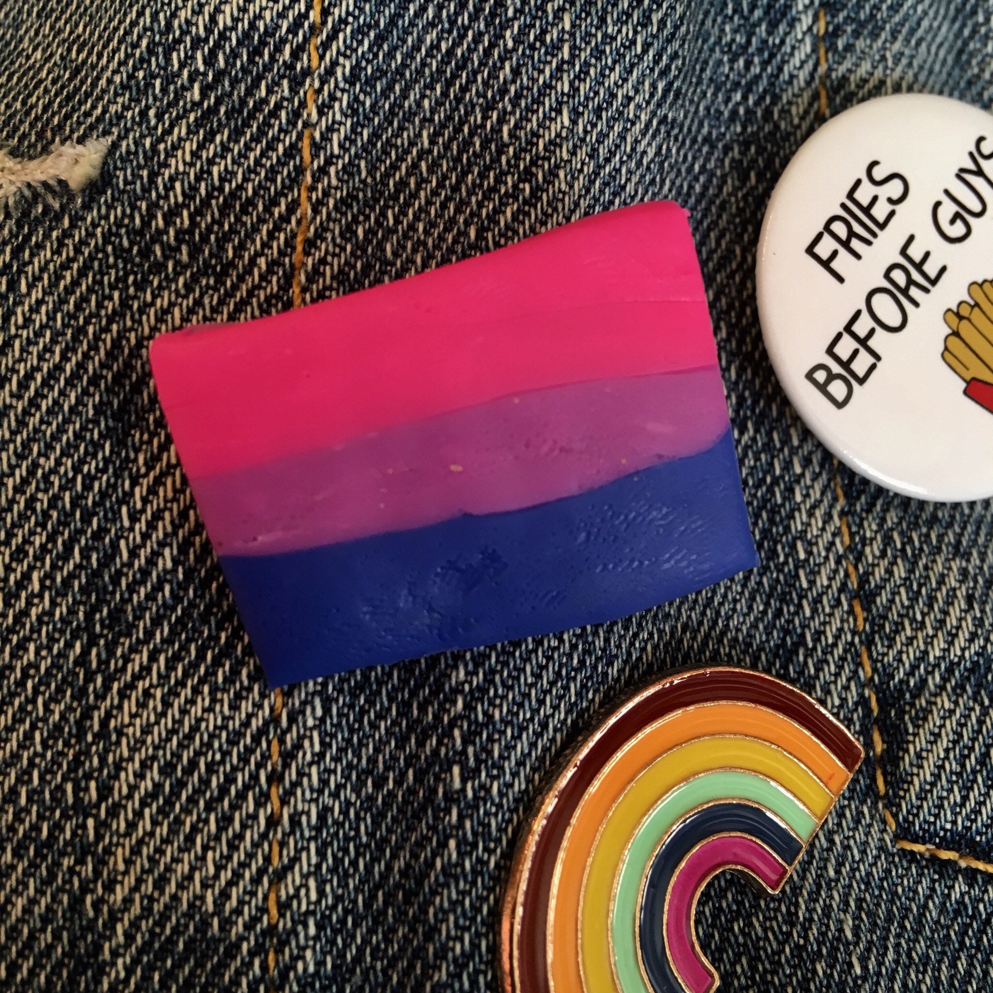 Bi Pride Flag Pin Etsy