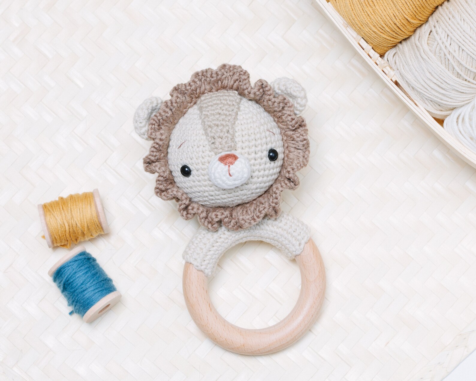 Lion Baby Rattle Crochet Pattern, Lion Amigurumi Pattern, Teether ...