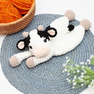 Crochet Cow Snuggler Pattern, Cow Lovey Crochet Pattern, Comforter Toy ...