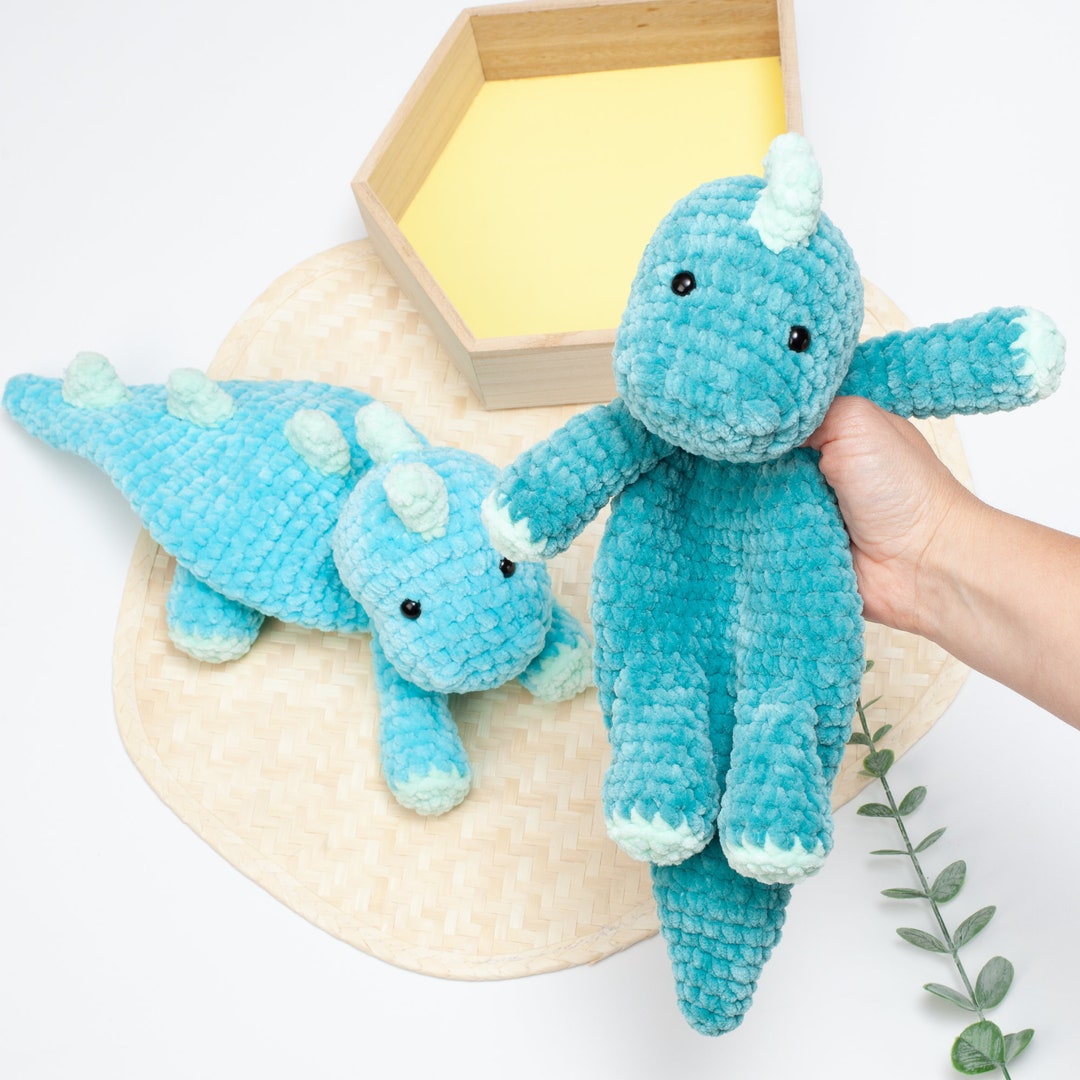Dinosaur Lovey Crochet Pattern, Crochet Dino Snuggler, Baby Comforter ...