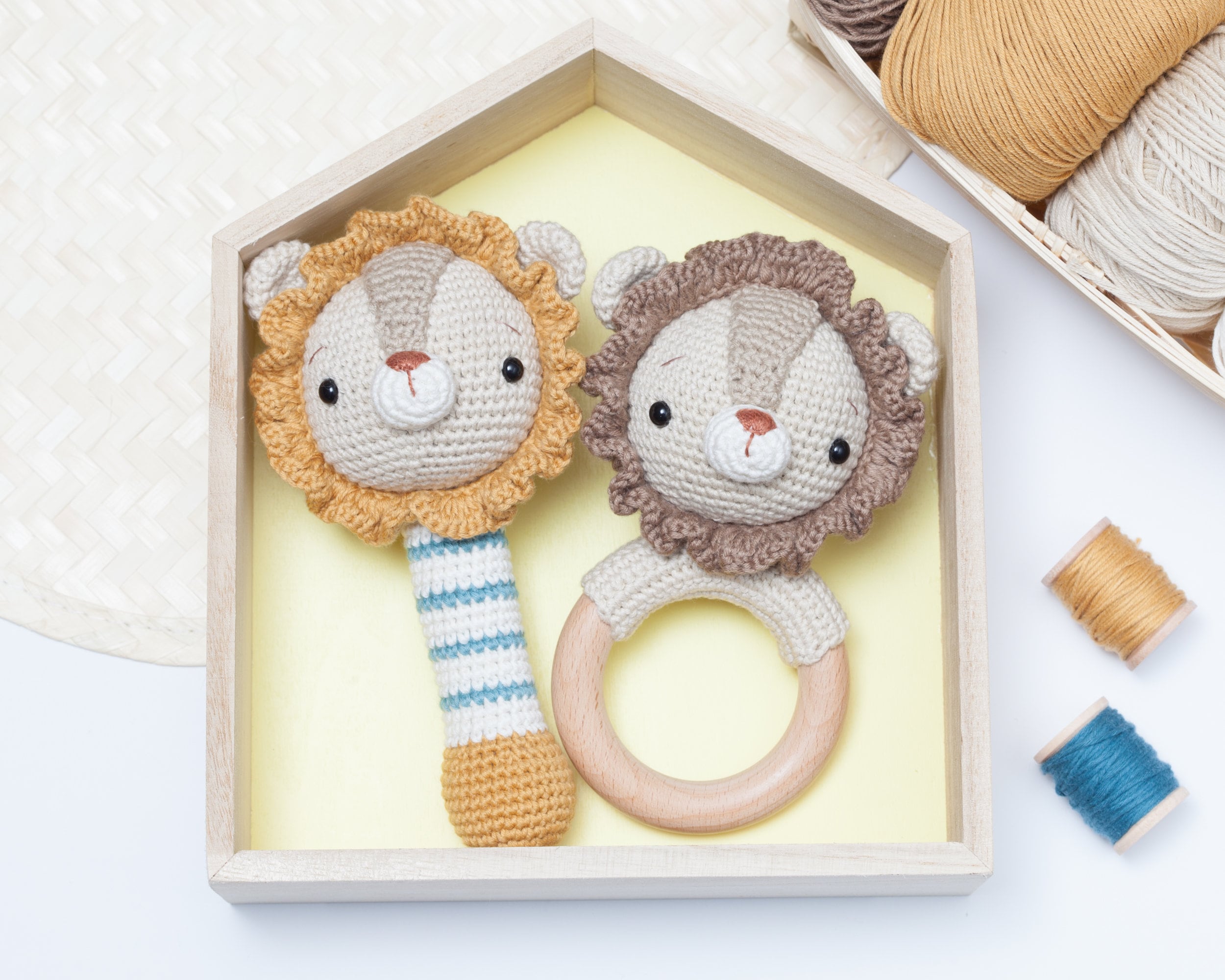 Lion Baby Rattle Crochet Pattern, Lion Amigurumi Pattern, Teether ...