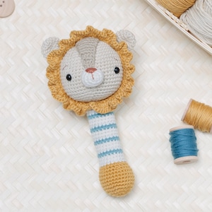 Lion Baby Rattle Crochet Pattern, Lion Amigurumi Pattern, Teether ...
