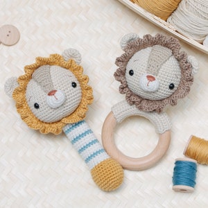 Lion Baby Rattle Crochet Pattern, Lion Amigurumi Pattern, Teether ...