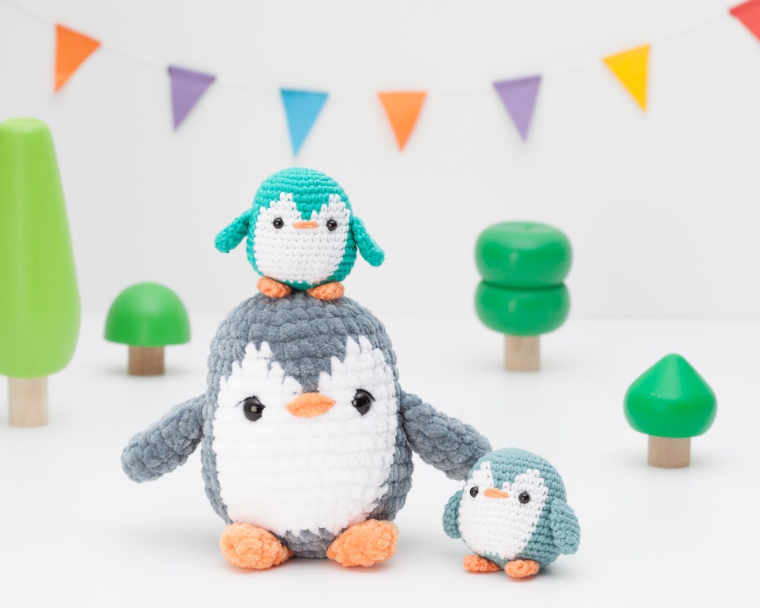Penguin Crochet Pattern, Chunky Penguin Amigurumi Pattern, Chubby ...