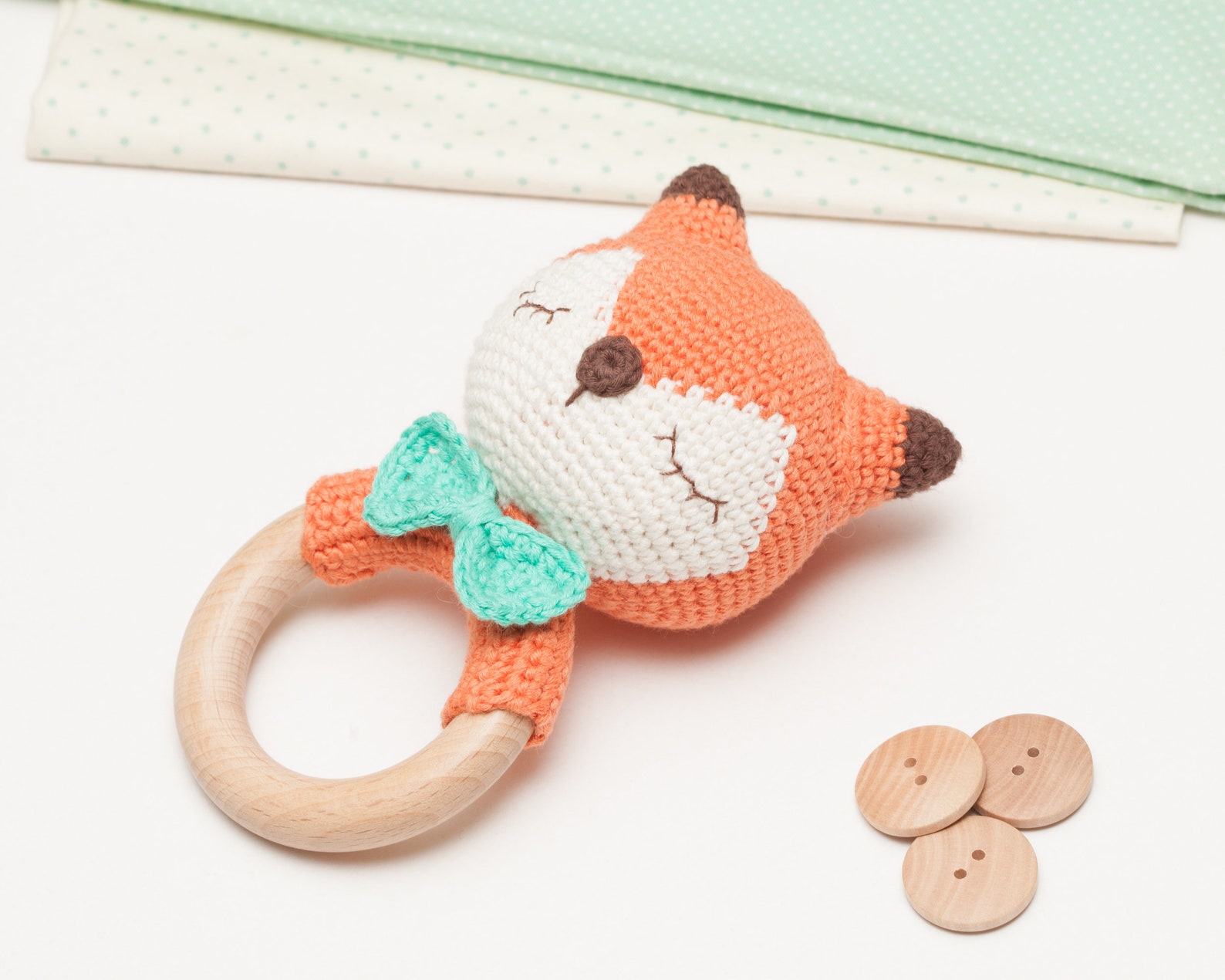 Fox Rattle Crochet Pattern Fox Teether Pattern Amigurumi Fox - Etsy