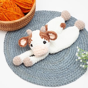 Crochet Cow Snuggler Pattern, Cow Lovey Crochet Pattern, Comforter Toy ...