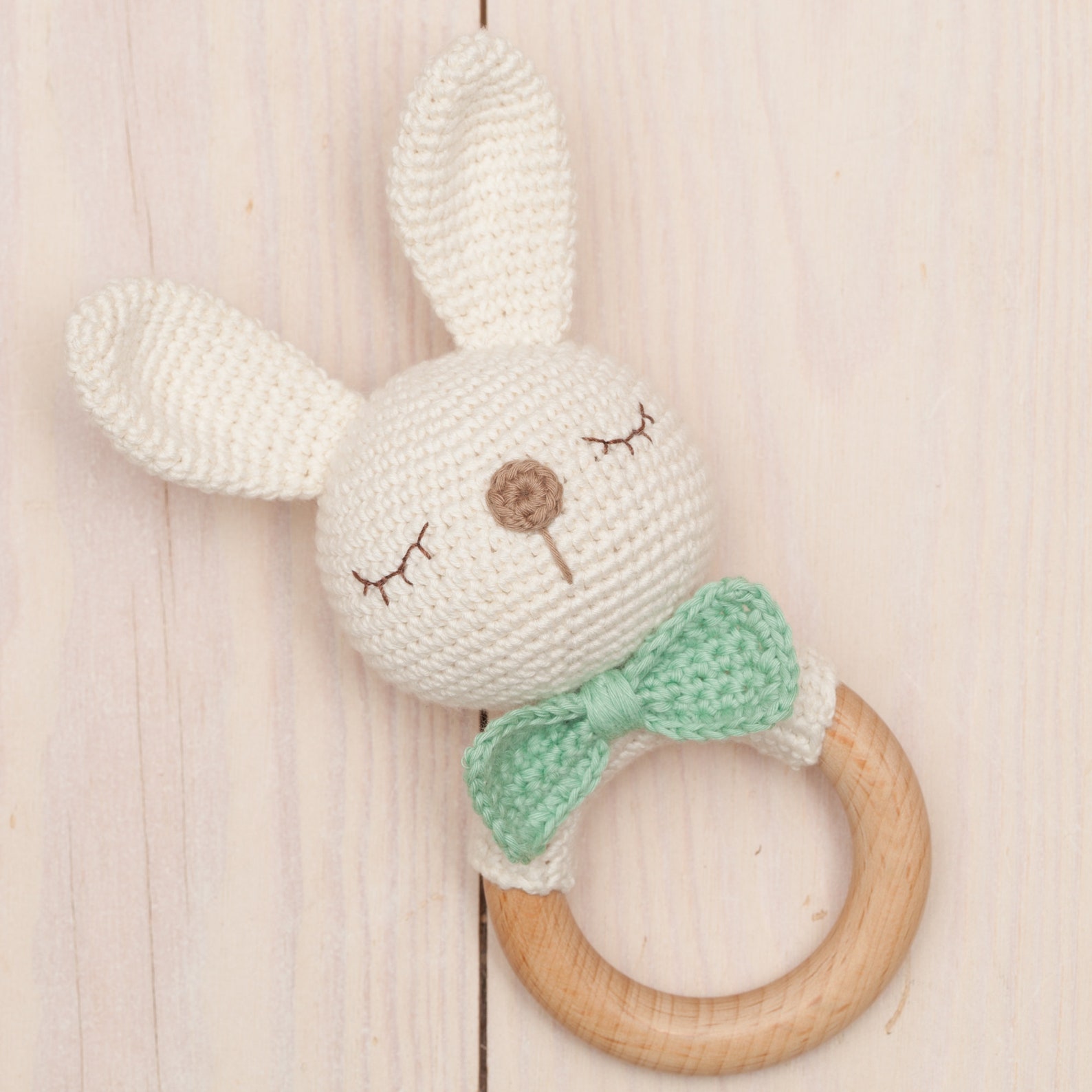 Crochet Rattle Pattern Bunny Teether Pattern Amigurumi Bunny - Etsy